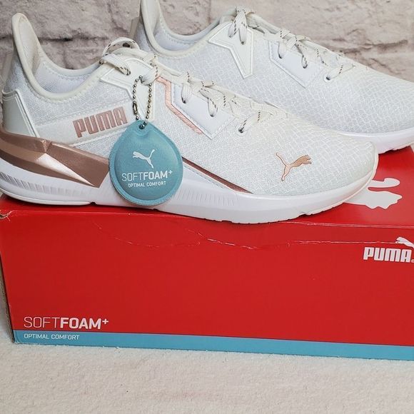 Puma | Shoes | Puma Platinum Metallic Wns Sneaker Shoes Sz 75 | Poshmark